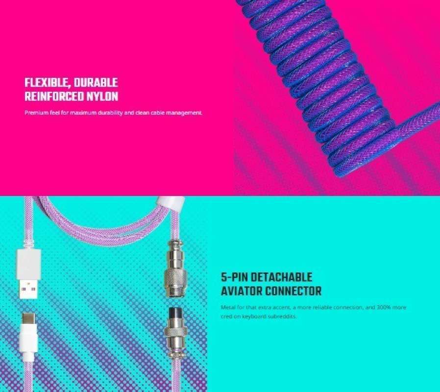 Jual Cooler Master Coiled Cable Type-c For Mechanical Gaming Keyboard ...
