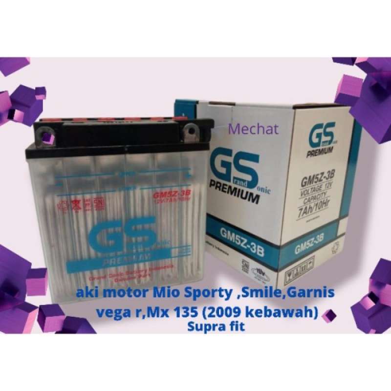 Promo Aki Motor Honda Grand+satria 2tak +shogun Lama Gm5z -3b Kit Accu ...