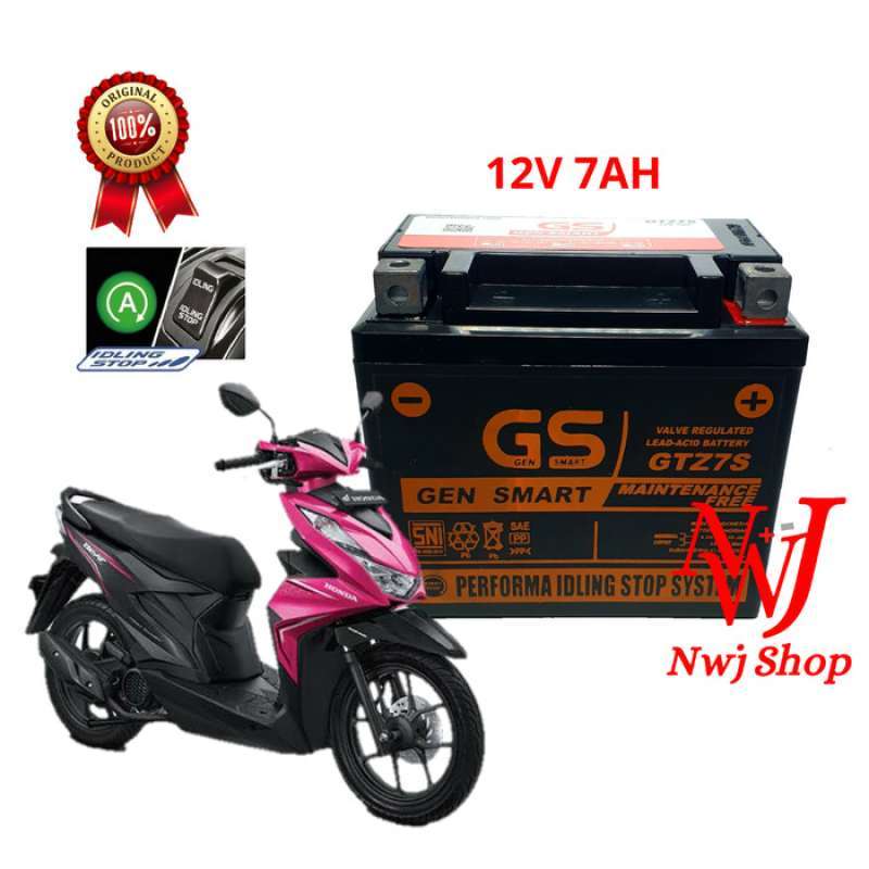 Promo Aki Motor Honda Beat Iss Beat Pop Iss Gtz7s Gtz6s Gs Mf Aki ...