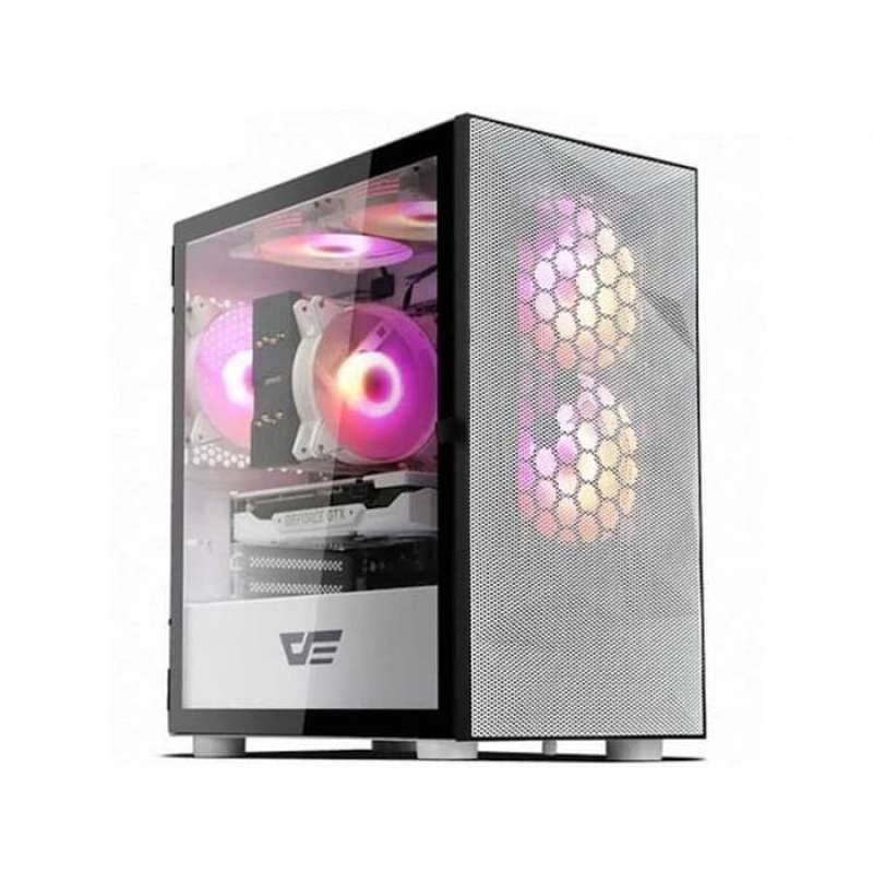 Jual Aigo Darkflash Dlm21 Mesh White - Tempered Glass Micro Atx Gaming ...