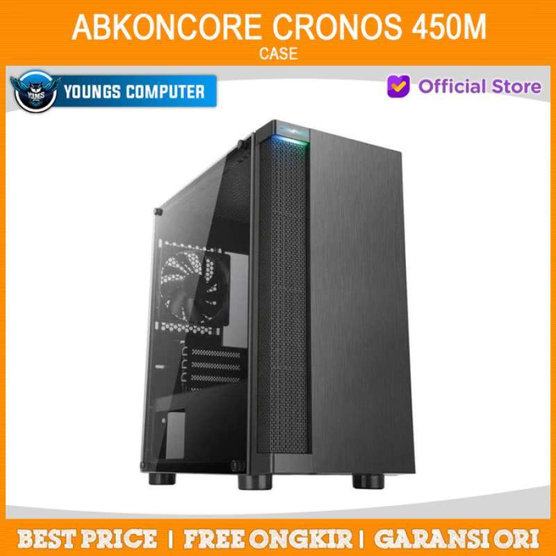 Jual Case Abkoncore Cronos 450m +1 Fan |tempered |atx Casing Komputer C450m - + Inf 550w Di ...