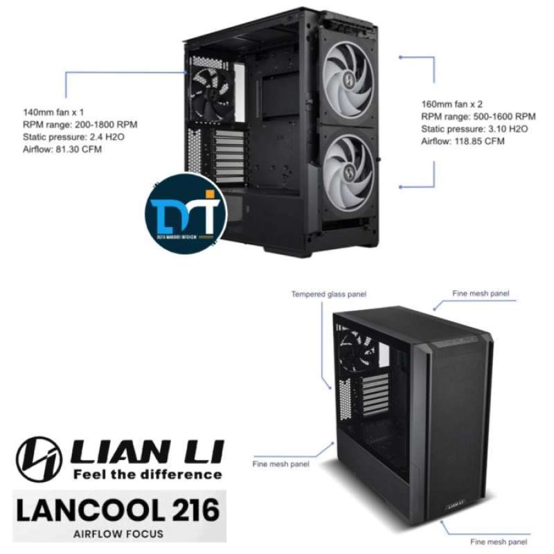 Jual Lian Li Lancool 216 I Rgb - Tempered Glass Mid-tower Atx Gaming ...
