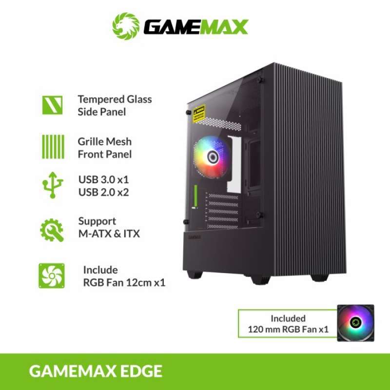 Jual Casing Pc Gamemax Edge Mini Tower Micro Atx Di Seller Velvet Store ...