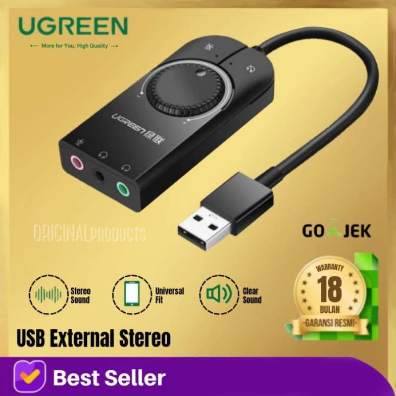Jual Ugreen Sound Card External Usb Audio Card Adapter Jack 3.5mm Mikrofon - 30724 Usb 2.0 Di ...
