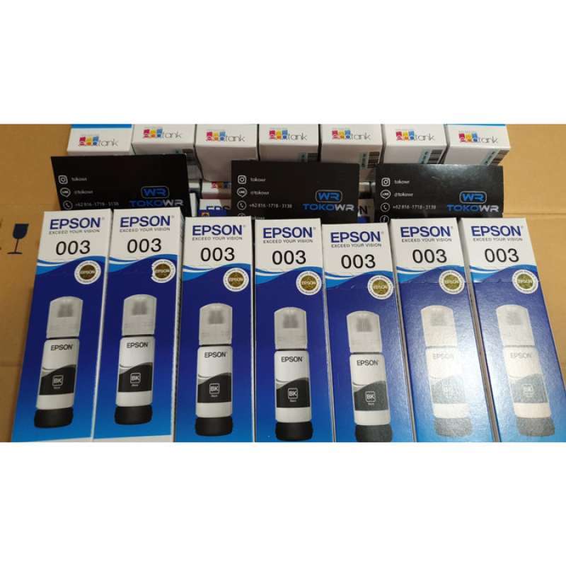 Promo 100% Produk Ori Tinta Epson 003 Bk, C, M, Y Original - For L3110 ...