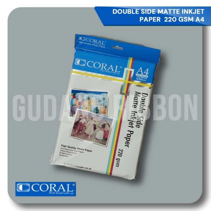 Jual Coral Double Side Inkjet Paper A4-220 Gr (pack=50 Sheet) Di Seller ...