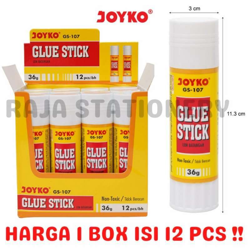 Jual Joyko Glue Stick 36g Lem Batang Stik Joyko Besar Gs-107 1 Box 12 ...