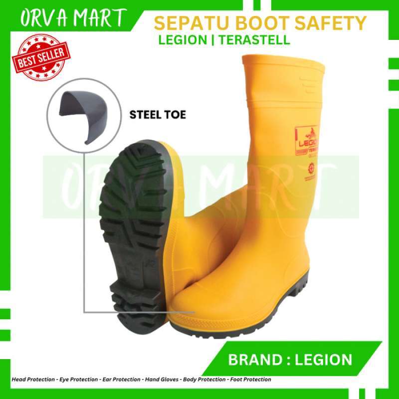 Promo Sepatu Boot Rubber Safety Legion Terasteel Steel Toe Proyek - 41 ...