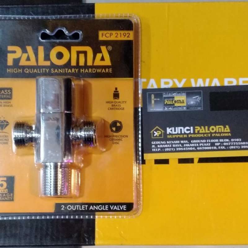 Promo Stop Kran Toilet T 2 Cabang 1/2 Inch Fcp 2192 Brass Chrome Diskon ...