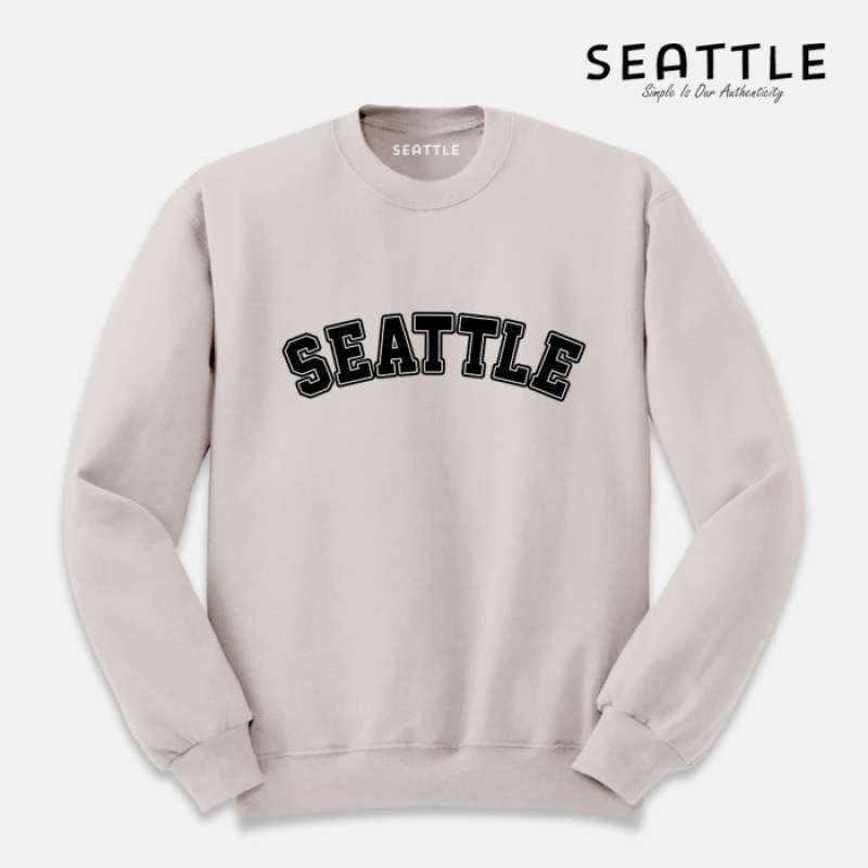 Jual Seattle Custom Sweater Tulisan Merek / Sweater Crewneck / Custom ...