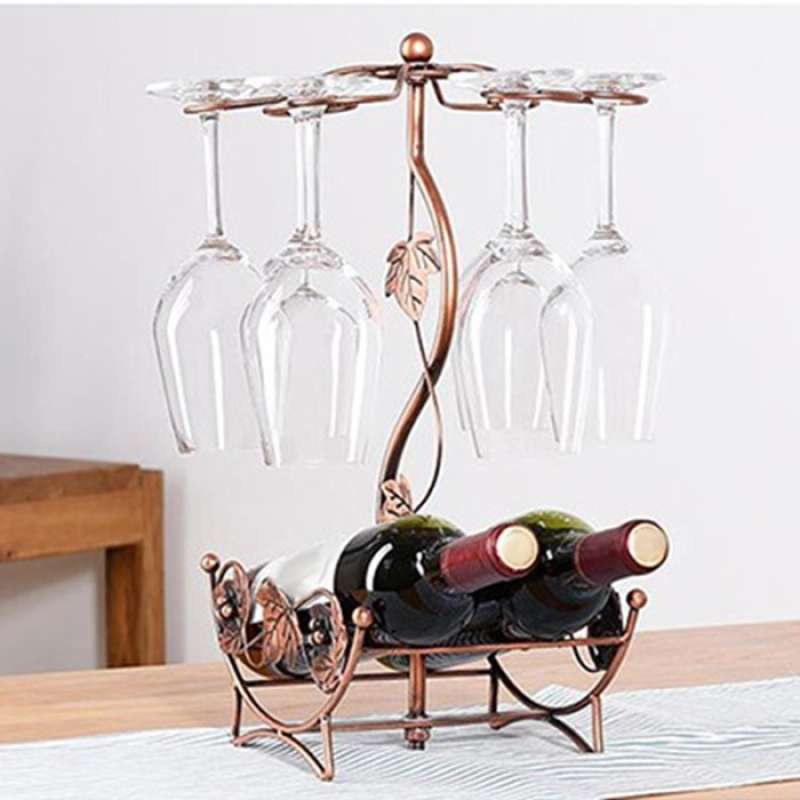 Promo New Metal Map Leaf Rack,hanging Drinking Glass Stemware Rack ...