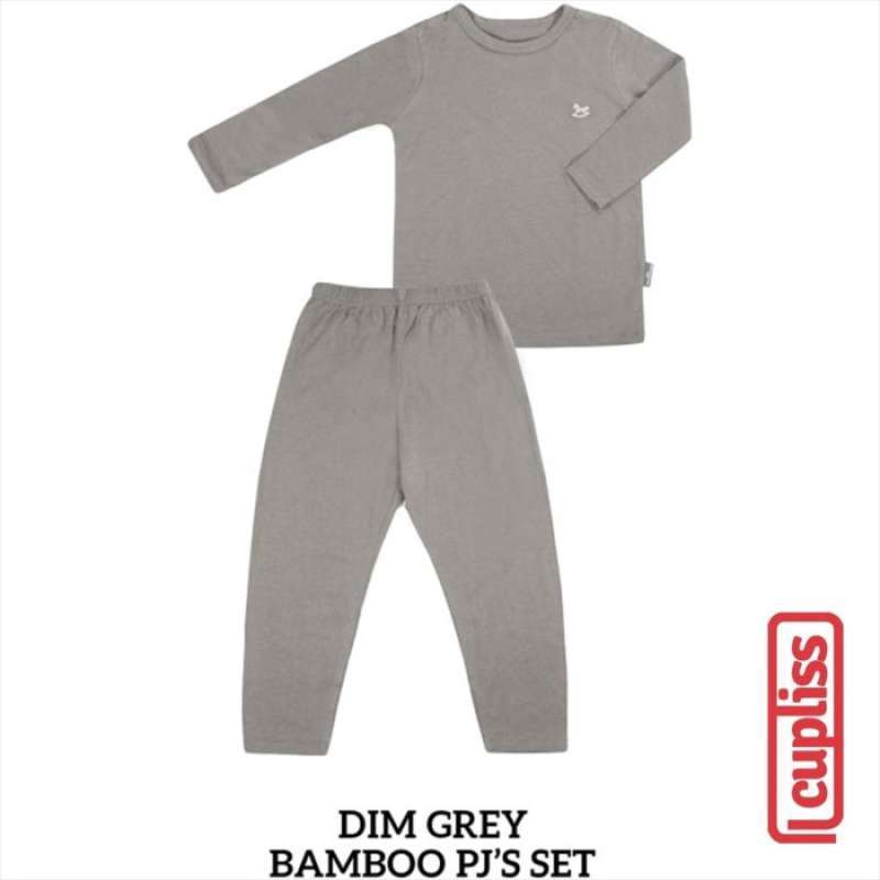 Jual Dim Grey Little Palmerhaus Bamboo Pjs Piyama Anak - 1 Tahun Di ...