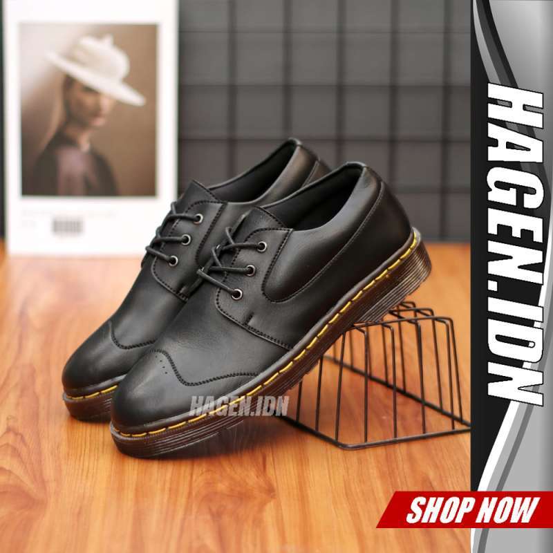 Promo Sapath Sepatu Docmart Pria Hitam Pantofel Kerja Original - Hitam ...