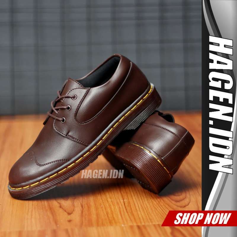 Promo Wirken Sepatu Docmart Pria Original Pantofel Formal Hitam Kerja ...