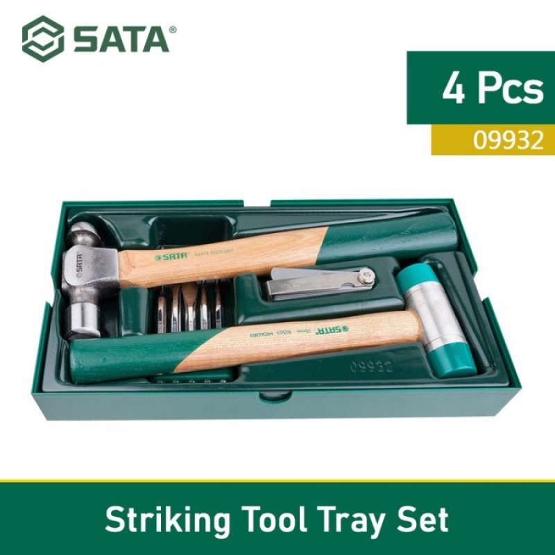 Promo Palu Pukul Punch Set 09932 - 4pcs Striking Tool Tray Set Sata Tools Diskon 23% Di Seller ...