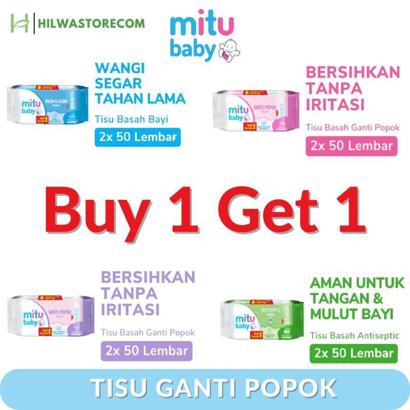 Jual Mitu Tisu Basah - Baby Wipes | Tisue Ganti Popok Bayi Buy 1 Get 1 ...