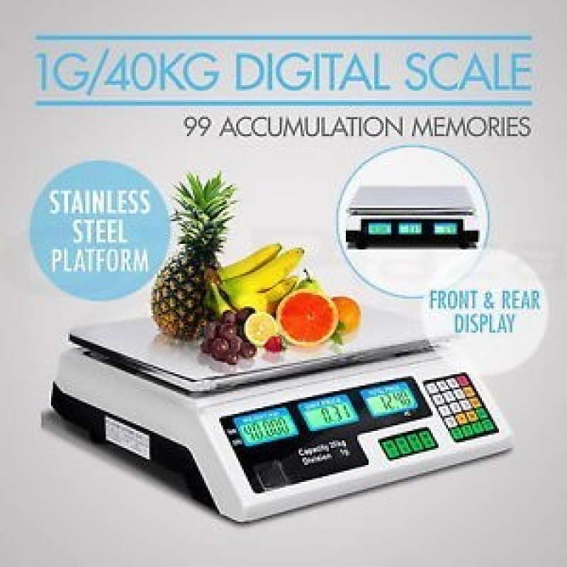 Jual Timbangan Buah Digital 40 Kg Fruits Scale Food Stainless Sayuran ...