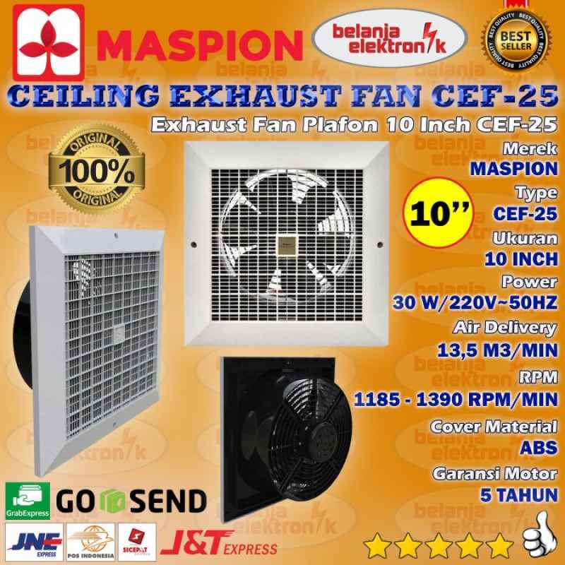 Promo Maspion Ceiling Exhaust Fan Plafon Cef-25 10 Inch Diskon 23% Di ...