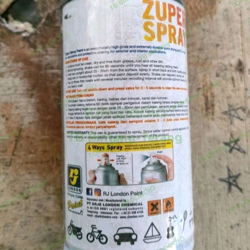 Jual Cat Semprot Zuper Spray 150 Cc Pylox Pilok Pilox Kaleng Kecil ...