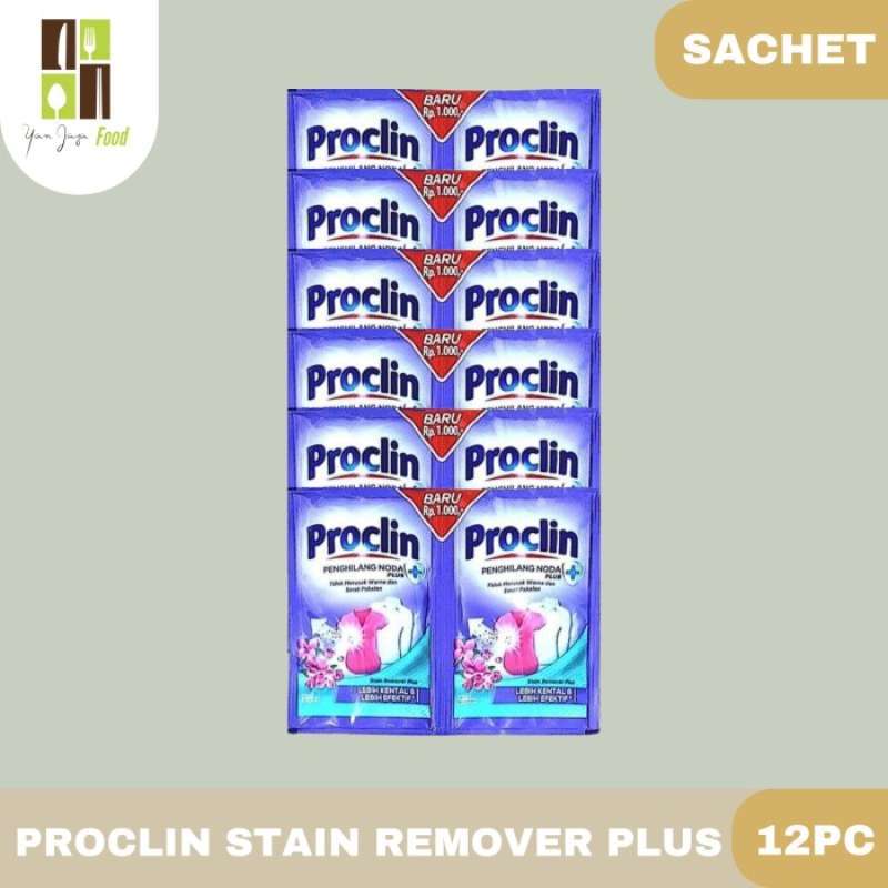 Jual Proclin Stain Remover Plus / Penghilang Noda Plus Sachet 25ml /12 ...