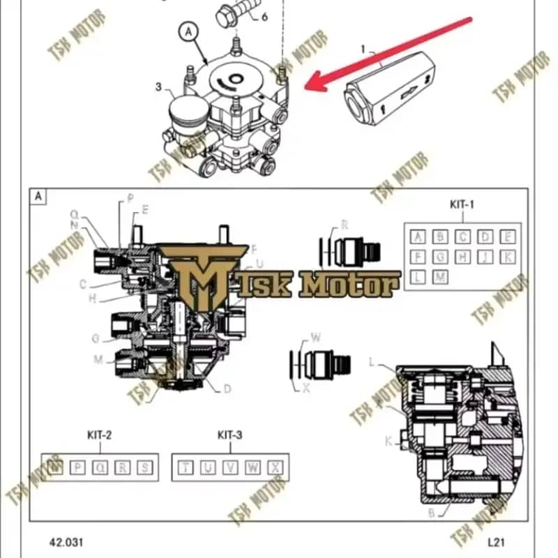 Jual Relay Control Valve Trailer Tractor Head Mercy Axor 4028-4928-3340 ...