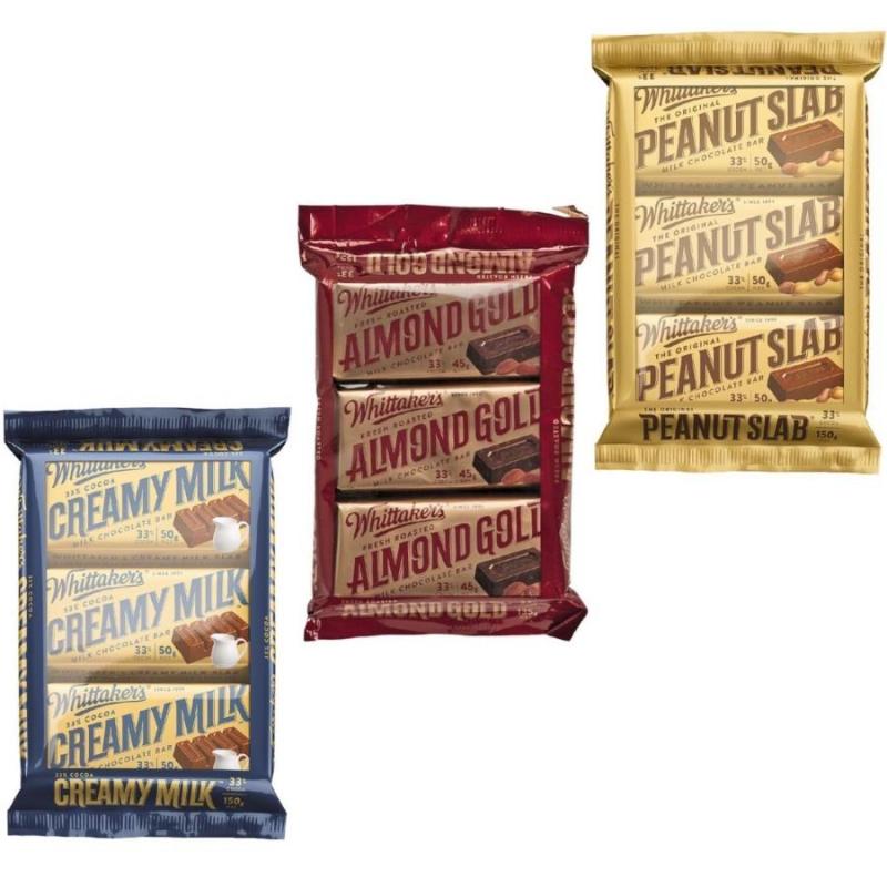 Jual Whittaker's Slab/almond Gold/creamy Milk/3 Pack/cokelat/chocolate ...