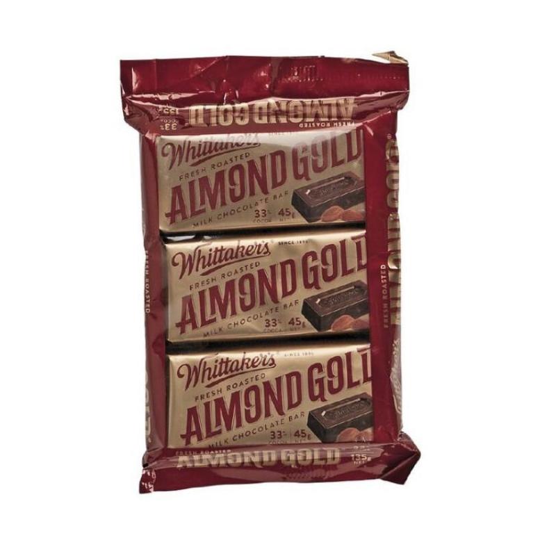 Jual Whittaker's Slab/almond Gold/creamy Milk/3 Pack/cokelat/chocolate ...