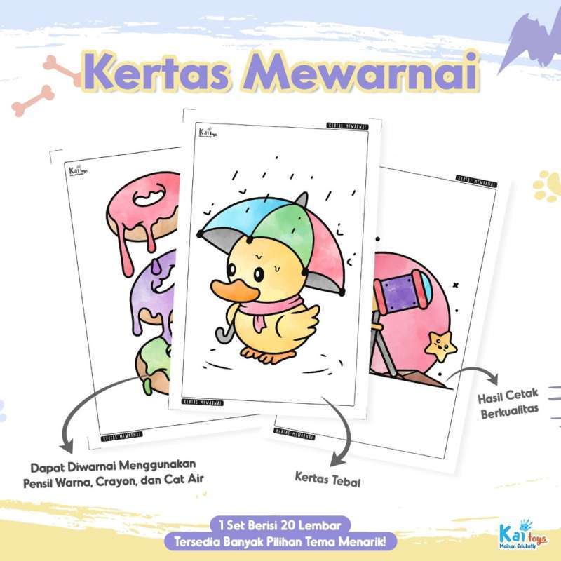 Jual Kertas Mewarnai Anak 20 Lembar / Kertas Gambar Tebal Untuk Cat Air ... Jual Kertas Mewarnai Anak 20 Lembar / Kertas Gambar Tebal Untuk Cat Air ...