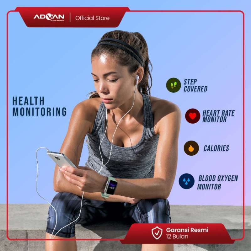 Jual Advan Start Go S1 Pro Smartwatch Digital Smart Watch Jam Tangan Di ...