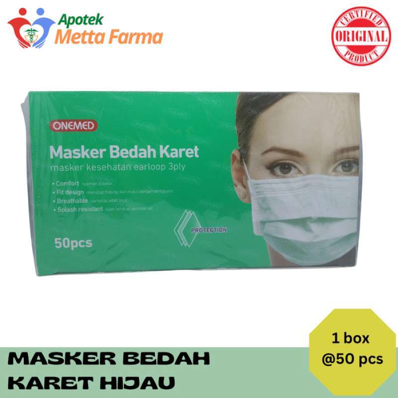 Jual Onemed Masker Bedah Medis 3 Ply Karet Box 50 Pcs Di Seller Apotek