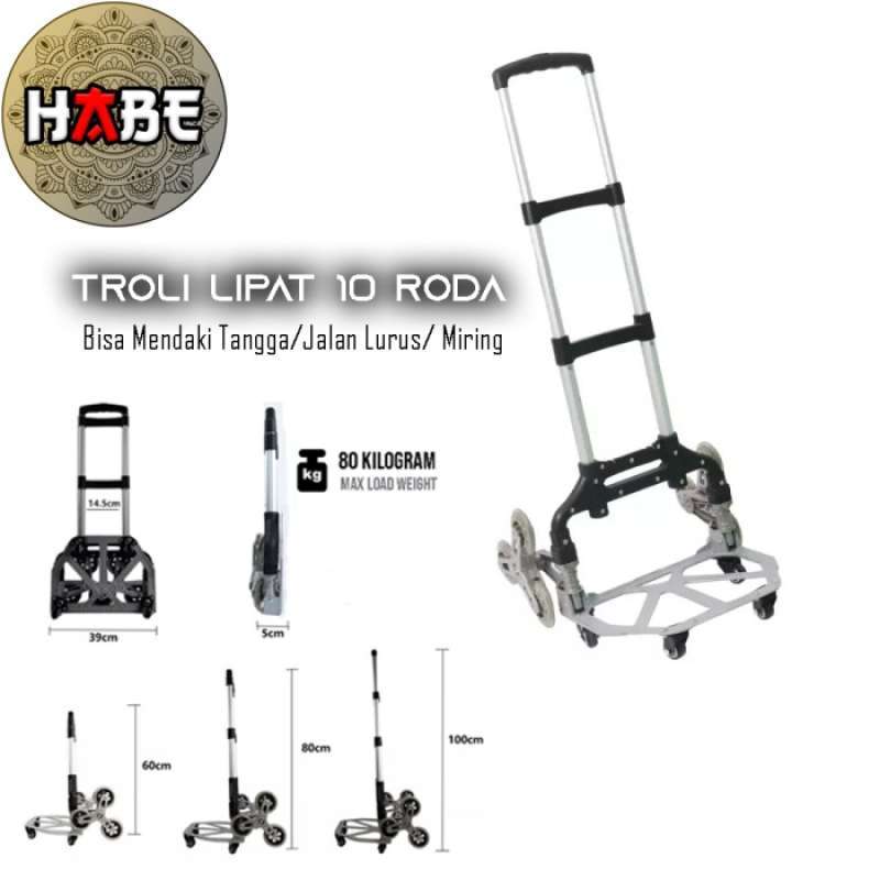 Promo HABE Troli Lipat 10 Roda Mendaki Tangga Aluminium Crystal Wheels ...