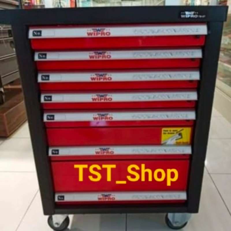 Promo Tool kit Set Wipro TB-07 Tools 143 pcs Trolley Tool box Roller ...