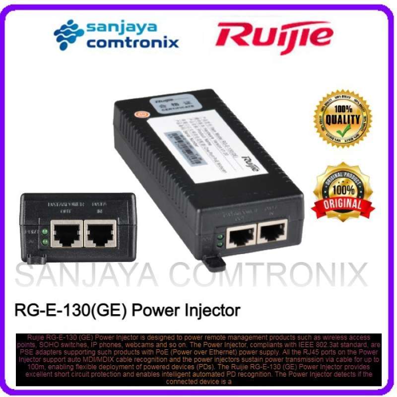 Promo RUIJIE RG-E-130(GE) Power Injector - Multivariasi Multicolor ...