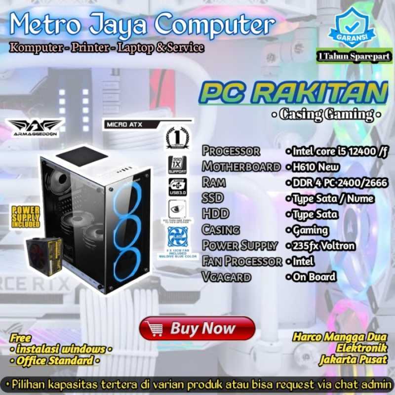 Promo Komputer PC Rakitan Core i5 12400 /f Server / Gaming / Editing ...