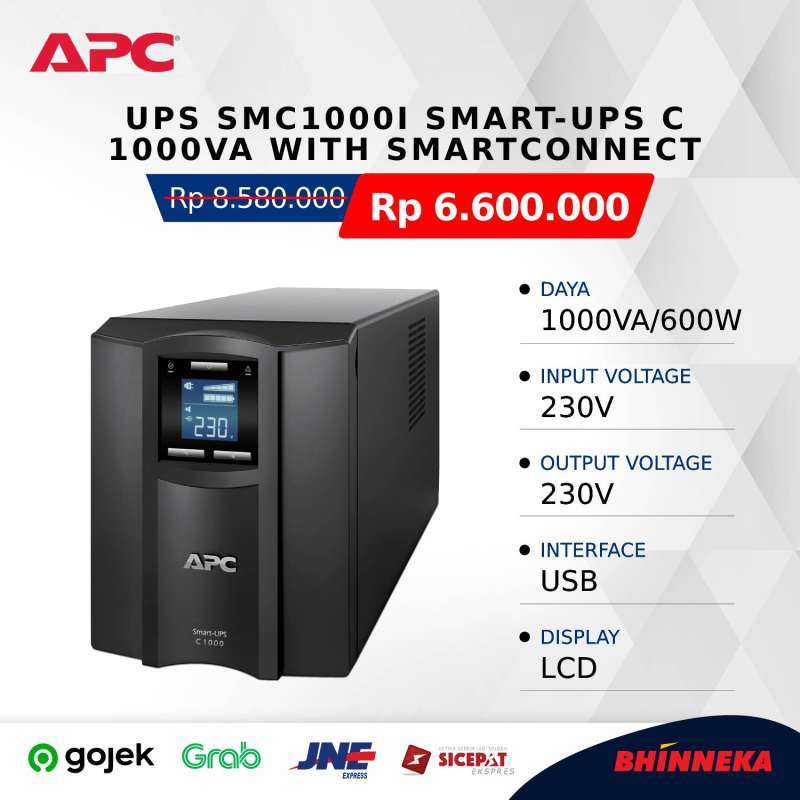 Promo UPS APC SMC1000I Smart-UPS C 1000VA LCD 230V with SmartConnect Diskon 23% di Seller ...