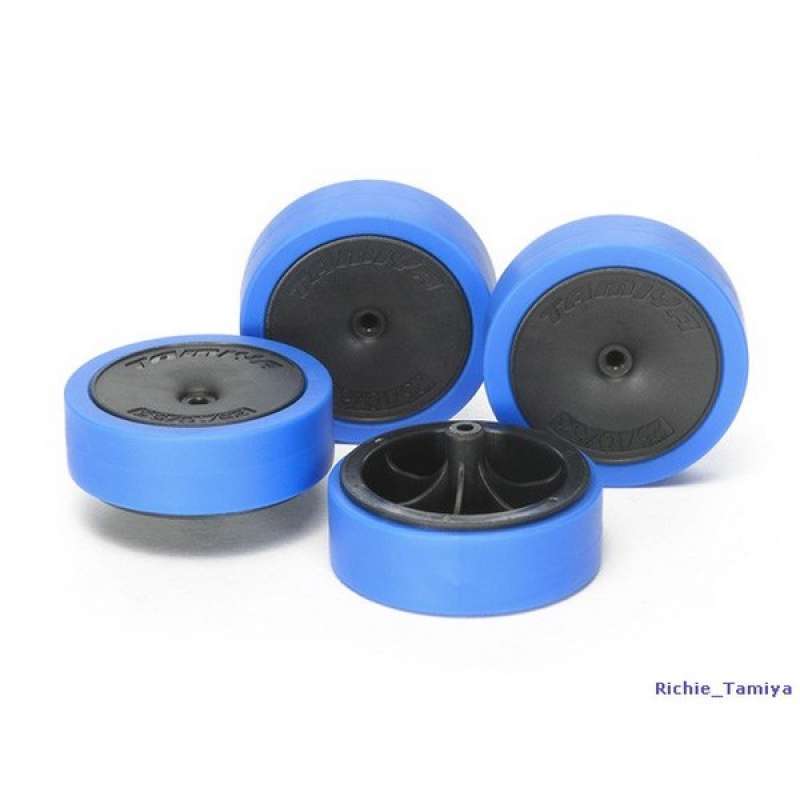 Jual Tamiya Hard Large Dia. Lp Tire (blue) & Carbon Wheel Set Di Seller ...