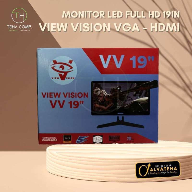 Jual Monitor LED 19 inch 18.5in PC Komputer CCTV Full HD VGA HDMI di ...