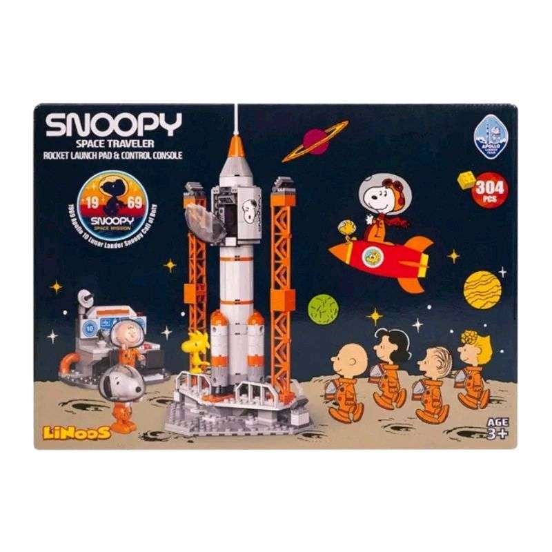 Jual Mainan Bricks Blocks Toy Lego Set Balok Susun Roket Snoopy Peanuts ...