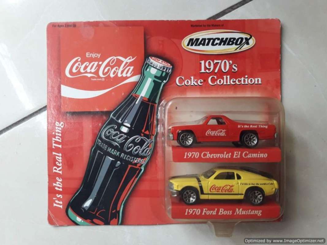 Promo MATCHBOX - 1970 CHEVROLET EL CAMINO + 1970 FORD BOSS MUSTANG IN ...