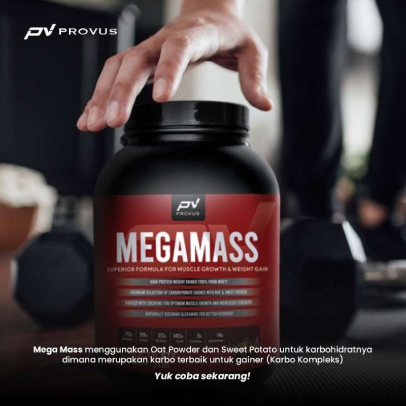 Promo Provus Megamass 3 Lbs (1.35 Kg) Mass Gainer - Mega Mass Susu Bulking Diskon 5% Di Seller ...