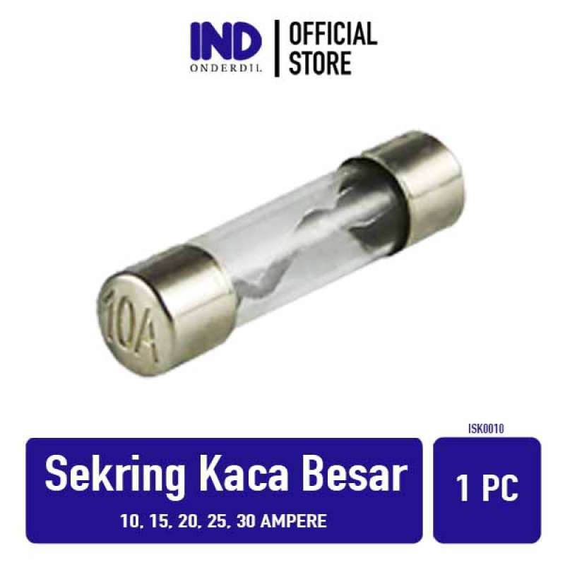 Jual Sekring Kaca Besar 15 20 25 30 Ampere A Sikring Kaca Tabung Fuse ...