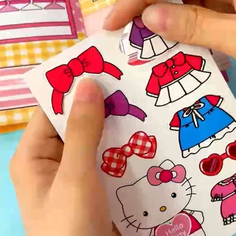 Jual Mainan Edukasi Quiet Book DIY Toys Sanrio Cubit Boneka Kertas ...