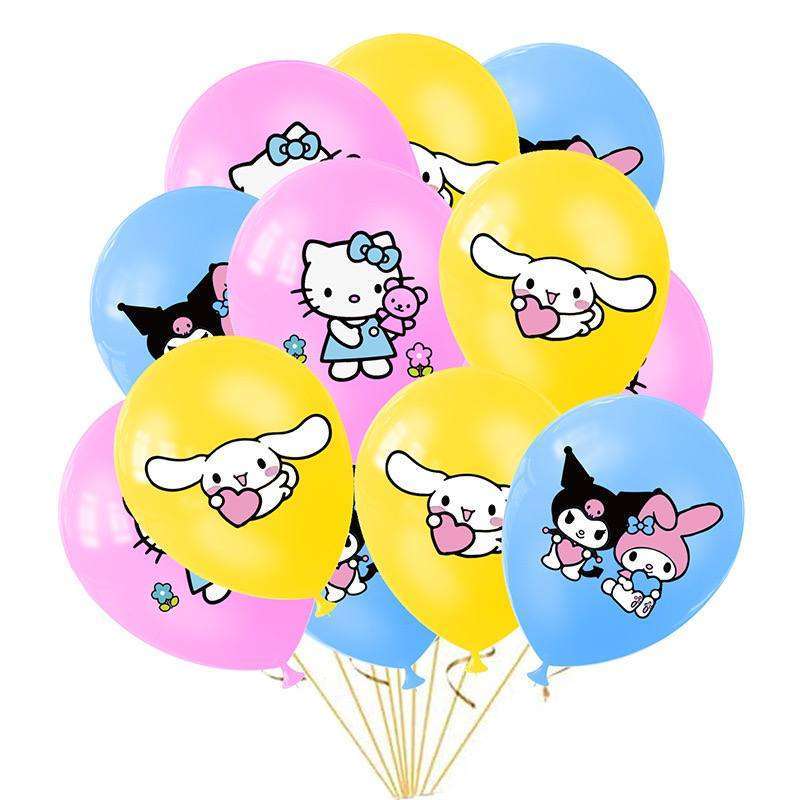 Jual Balon Latex Sanrio Kuromi Isi 10 / Balon Kuromi Sanrio Hello Kitty ...