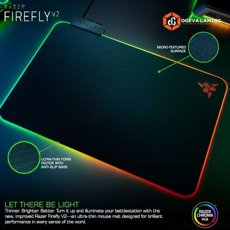 Promo Firefly V2 RGB Hard Gaming Mousepad Diskon 23% di Seller Sisbro ...