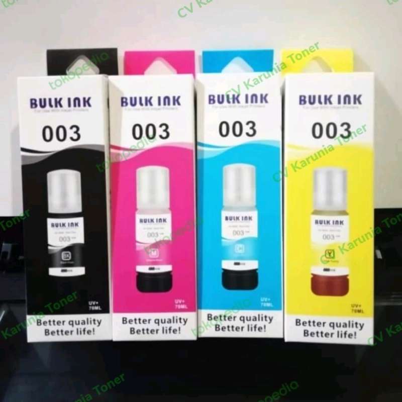 Jual Tinta Bulk ink Epson 003 Original CMYK L1110, L3110,L3150, L5190 ...