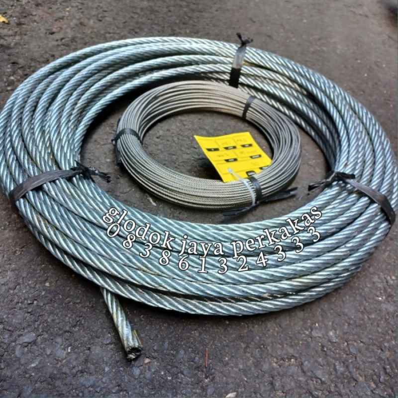 Promo Tali Kawat Baja Kabel Sling Galvanis 10 Mm 5 Meter/Sling Wire ...