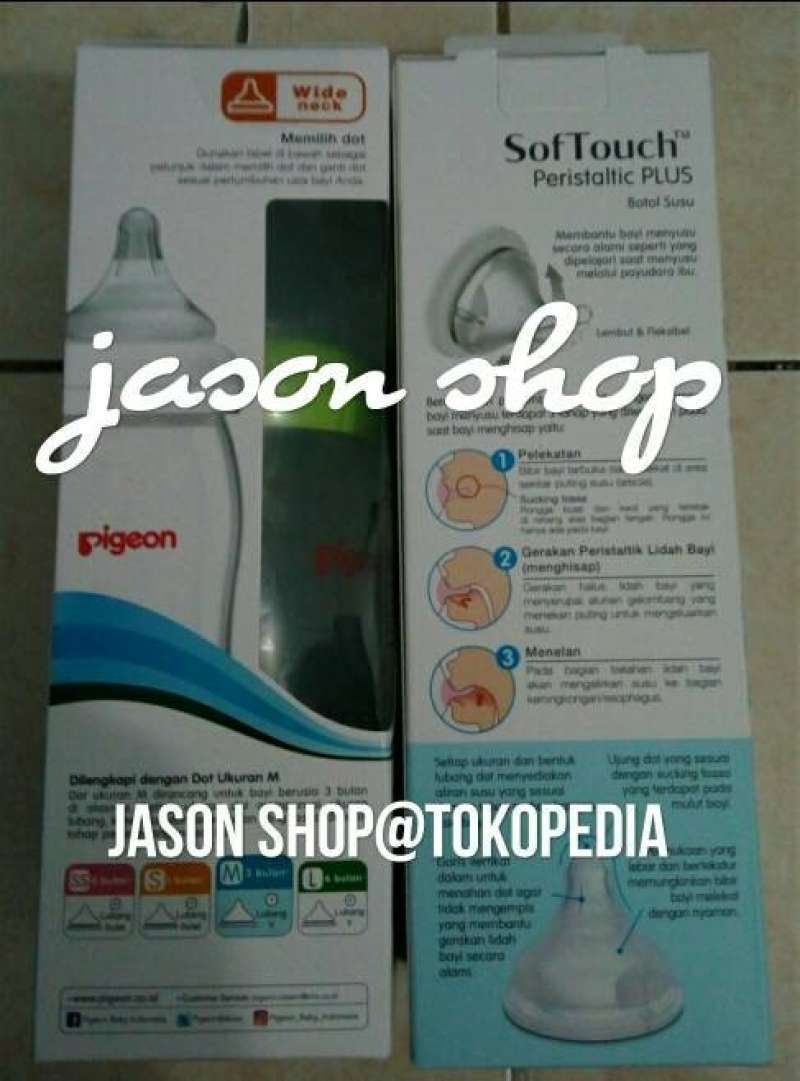 Promo Botol susu Pigeon Wide neck peristaltic plus 240 ml Diskon 27% di Seller Luarbiasa Shop ...
