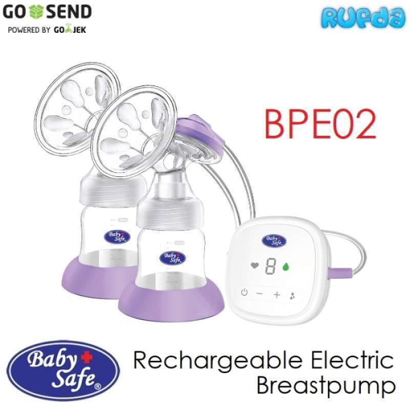 Promo Baby Safe BPE02 Double Rechargeable Electric Breastpump Portable ...