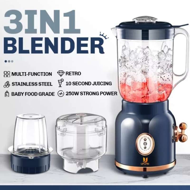 Promo Blender Bumbu Daging Buah Multifungsi 3 in 1 Desain Retro Food ...