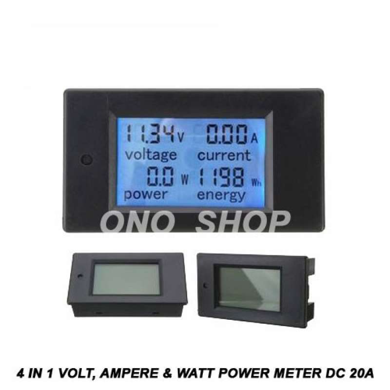 Promo 4 In 1 Dc Voltmeter, Amperemeter, Wattmeter & Energy Power Meter ...